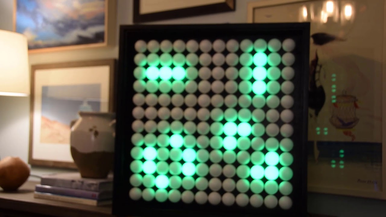 Using a 12x12 Ping Pong Ball Array to Implement Conway's Game of Life ...