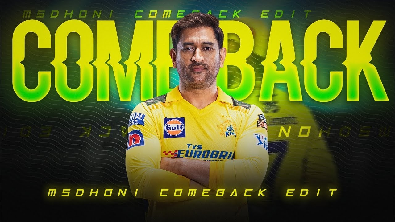 MS DHONI - COME BACK EDIT | MS DHONI COMEBACK IN NEXT YEAR EDIT ...