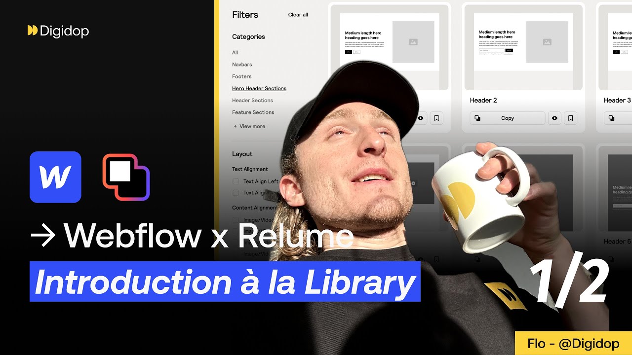 La Relume Library : une bibliothèque de +1000 composants Webflow ! (1/2) - YouTube