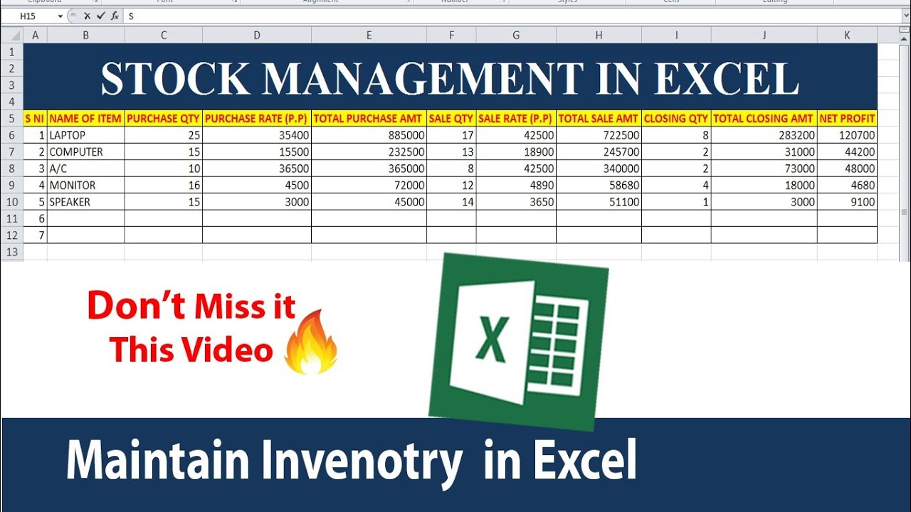 Stock Maintain In Excel In Hindi Sale And Purchase Stock In Excel stock-maintain-in-excel-in-hindi-sale-and-purchase-stock-in-excel