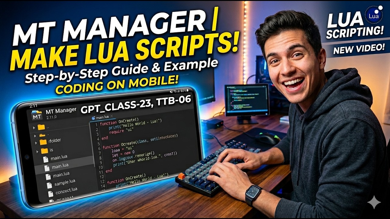 #Firstsolution, How to Create LUA Scripts in MT Manager | GPT_CLASS-23 ...