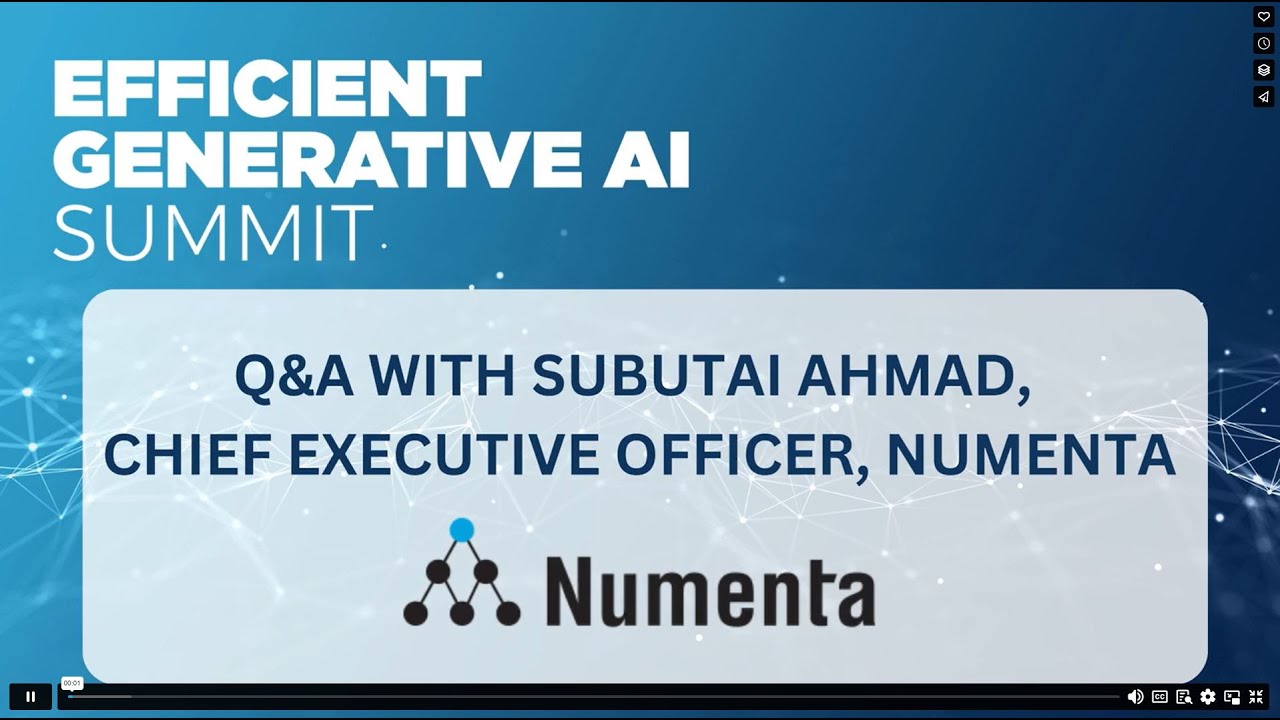 Subutai Ahmad - CEO - Numenta Interview - YouTube