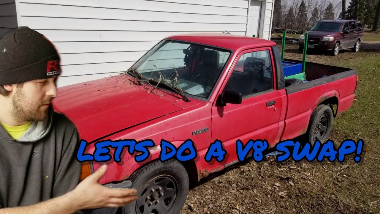 V8 swapping my Mazda B2200 EP. 1 - YouTube