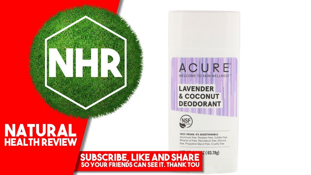 Acure, Deodorant, Lavender & Coconut, 2.25 oz (63.78 g) - YouTube