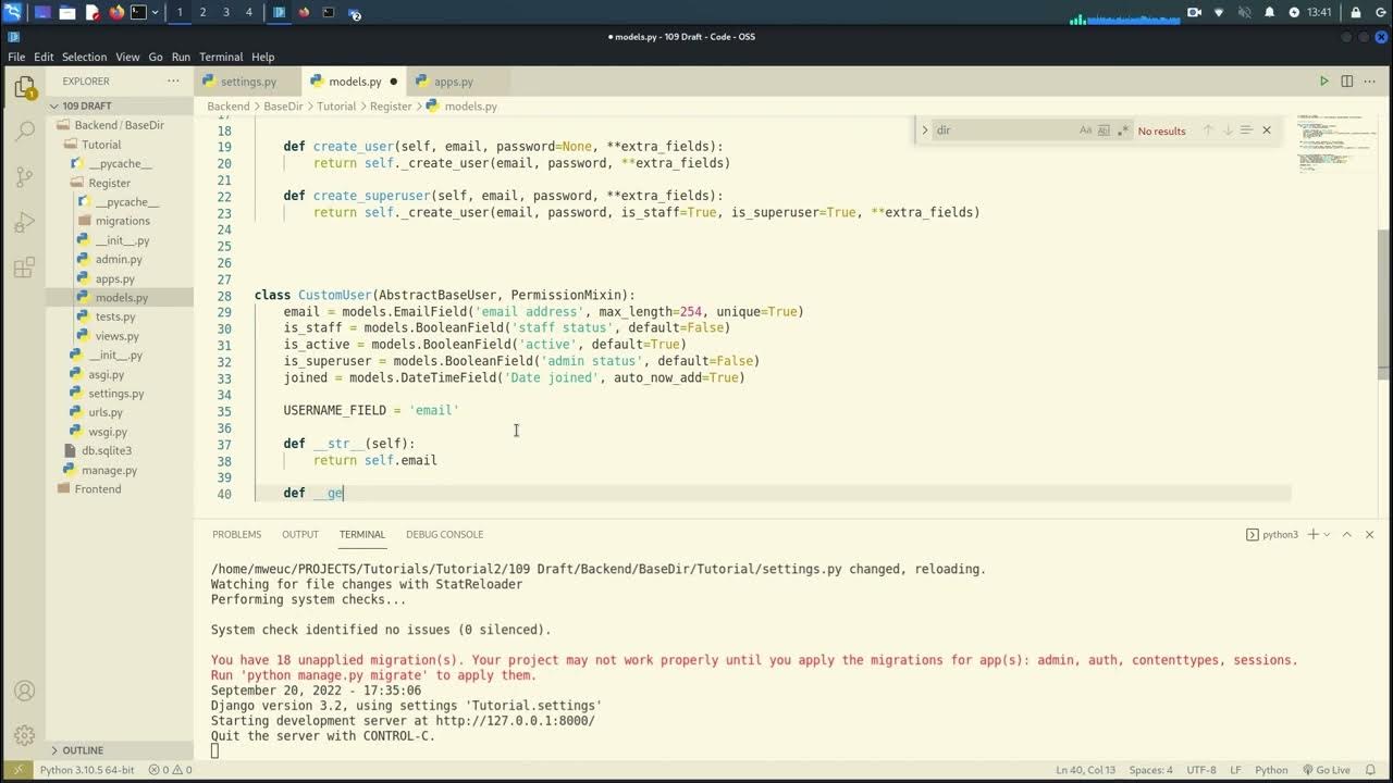 Django Restful Framework User Registration With React Js On Frontend Youtube
