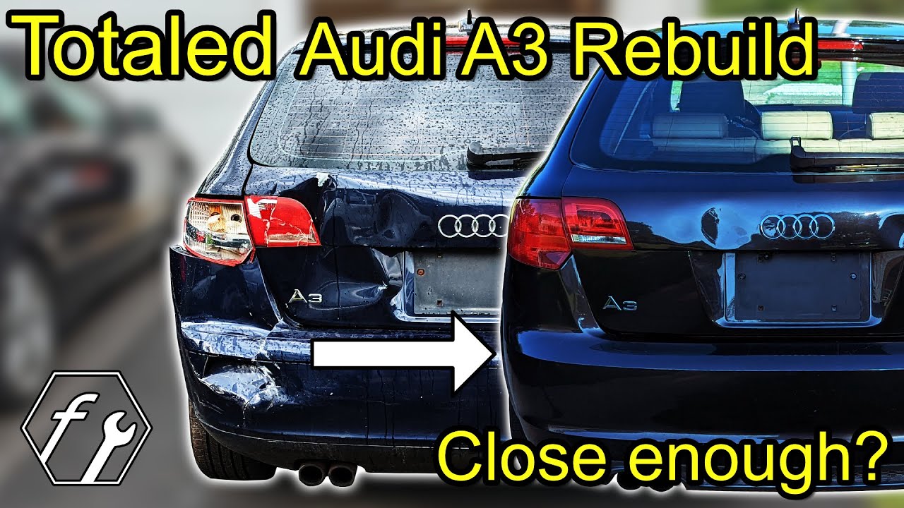 Rebuilding a TOTALED Audi A3 - Part 2: Putting it back together! - YouTube