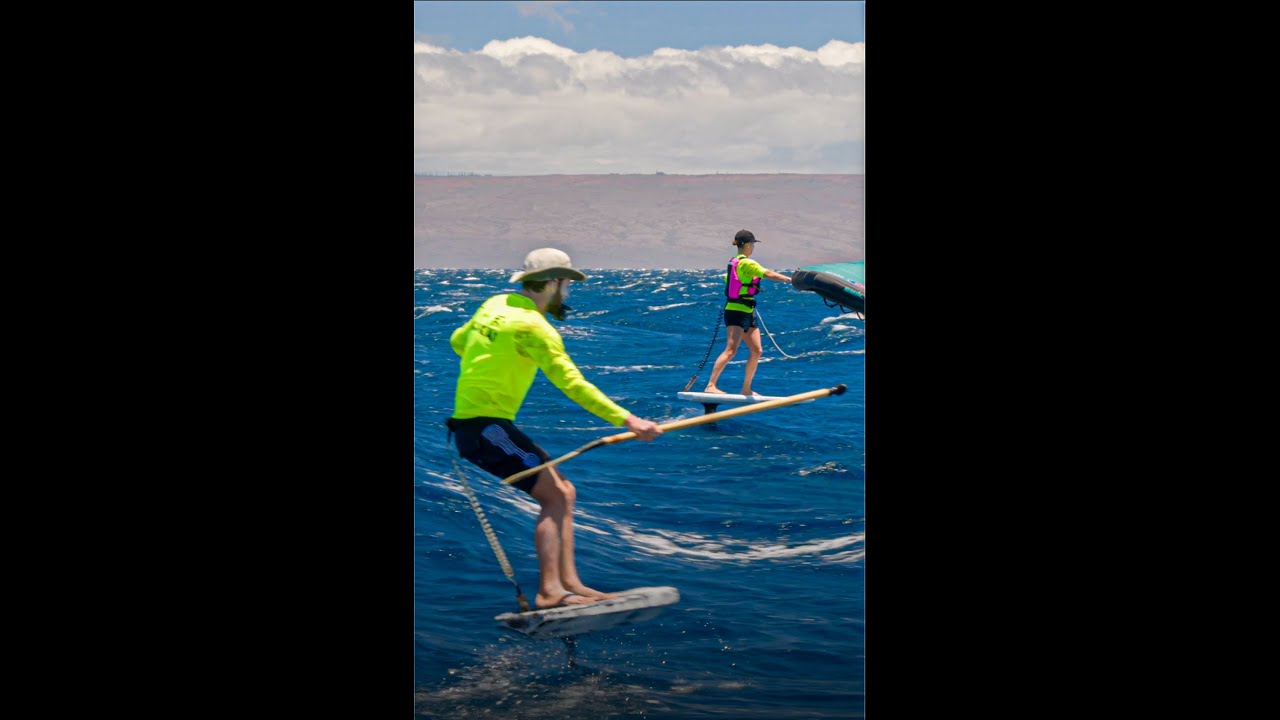 Fun Foil Surfing Downwinder Run Hawaii | Wing Foil + SUP Foiling | Maui ...
