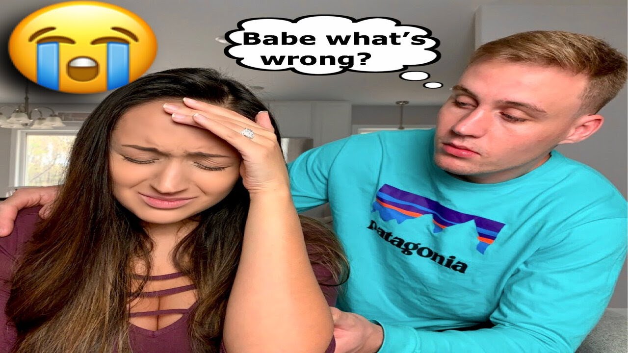 Randomly CRYING prank on husband! *CUTE REACTION* - YouTube