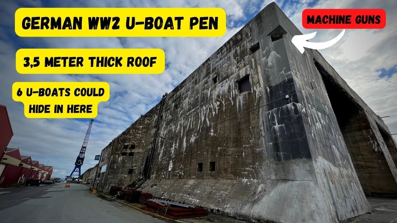 German WW2 U-boats in secrecy. The Wolfpack came and left the bunker in ...