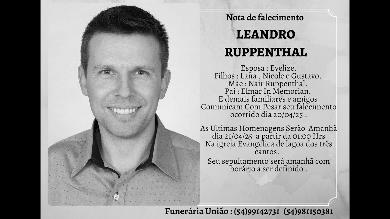 Homenagem ao Músico Leandro Ruppenthal, fundador do Grupo Só Alegria ...