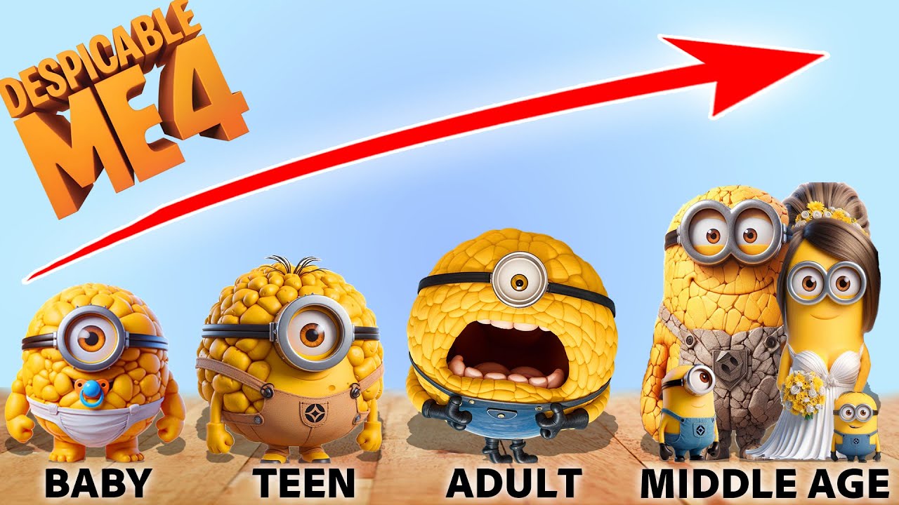 Despicable Me 4 Characters Growing Up Compilation! | Mega Minion Dave ...
