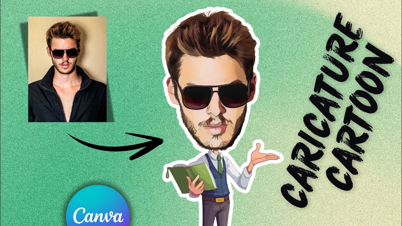 Caricature Cartoon Art Design with Canva - YouTube