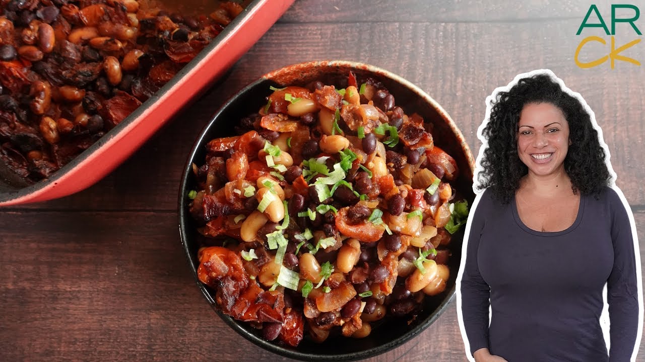 Baked beans, the boozy way! Vegan Frijoles Borrachos - YouTube