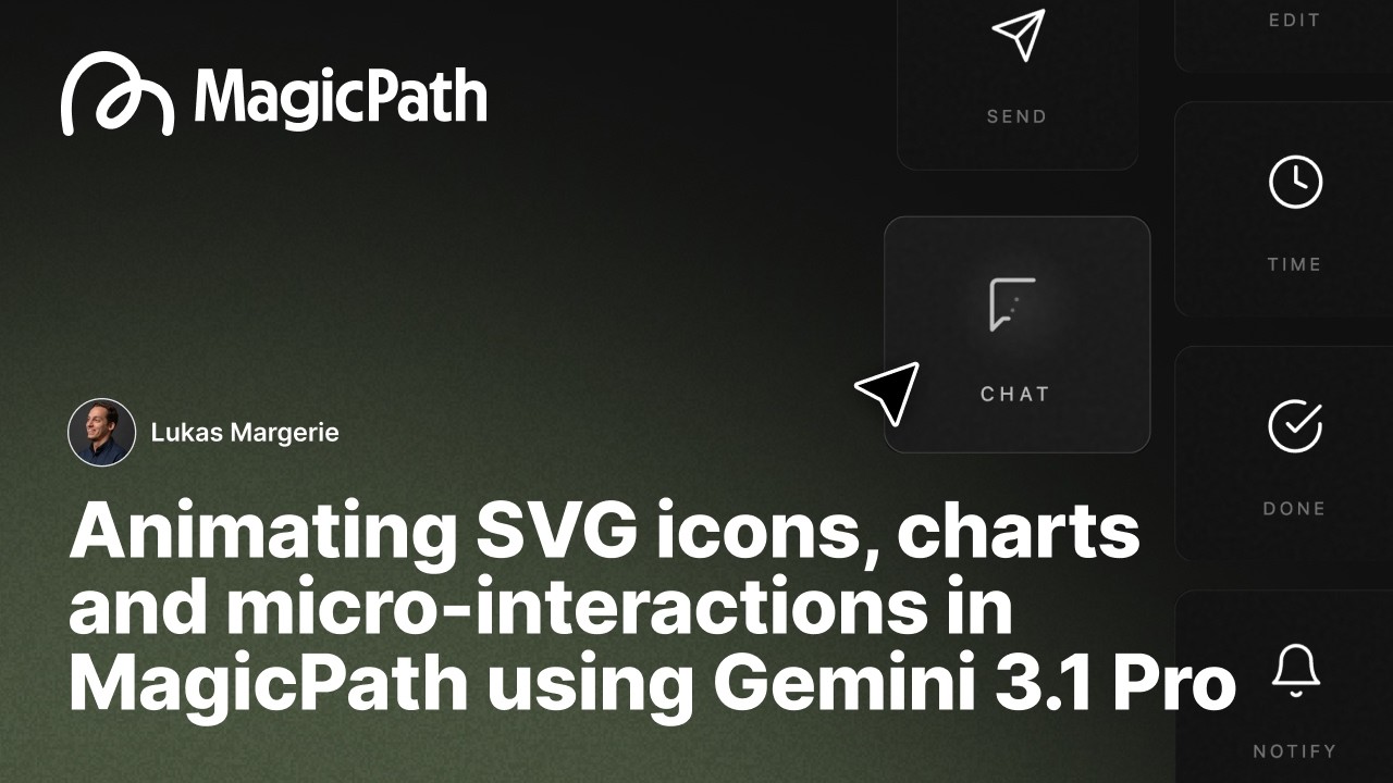 Animating SVG icons, charts and micro-interactions in MagicPath using ...