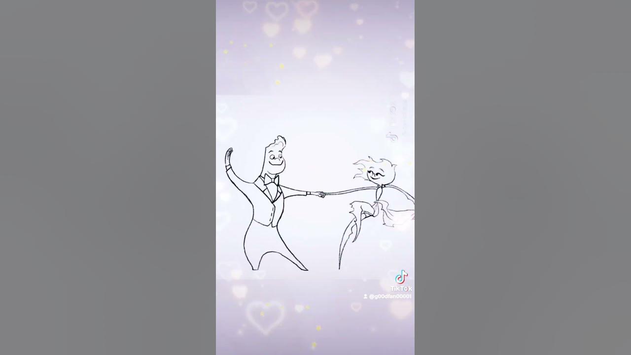 Ember🔥 & wade💧 dancing together #music #partners #elemental #adorable - YouTube