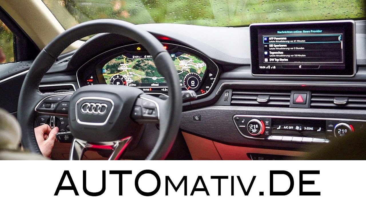 Tech-Check Audi A4 (2017) Multimedia-System Virtual Cockpit Review ...