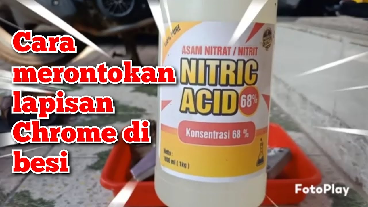 cara merontokan lapisan chrome pada besi - YouTube