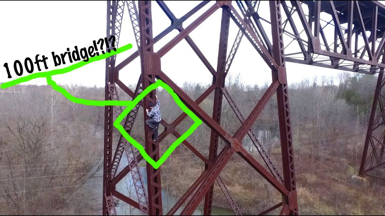 Climbing a 100ft Bridge! - YouTube