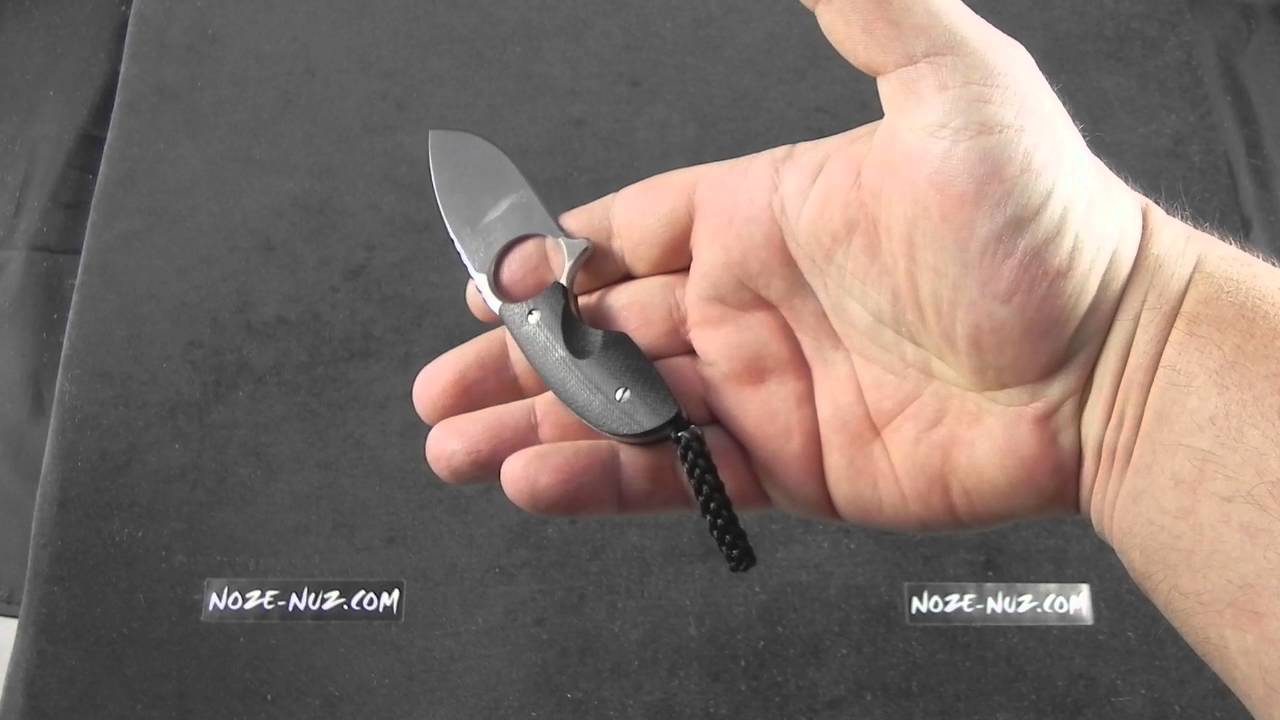 RS3131 Real Steel Mini 127II Neck Knife Black - YouTube