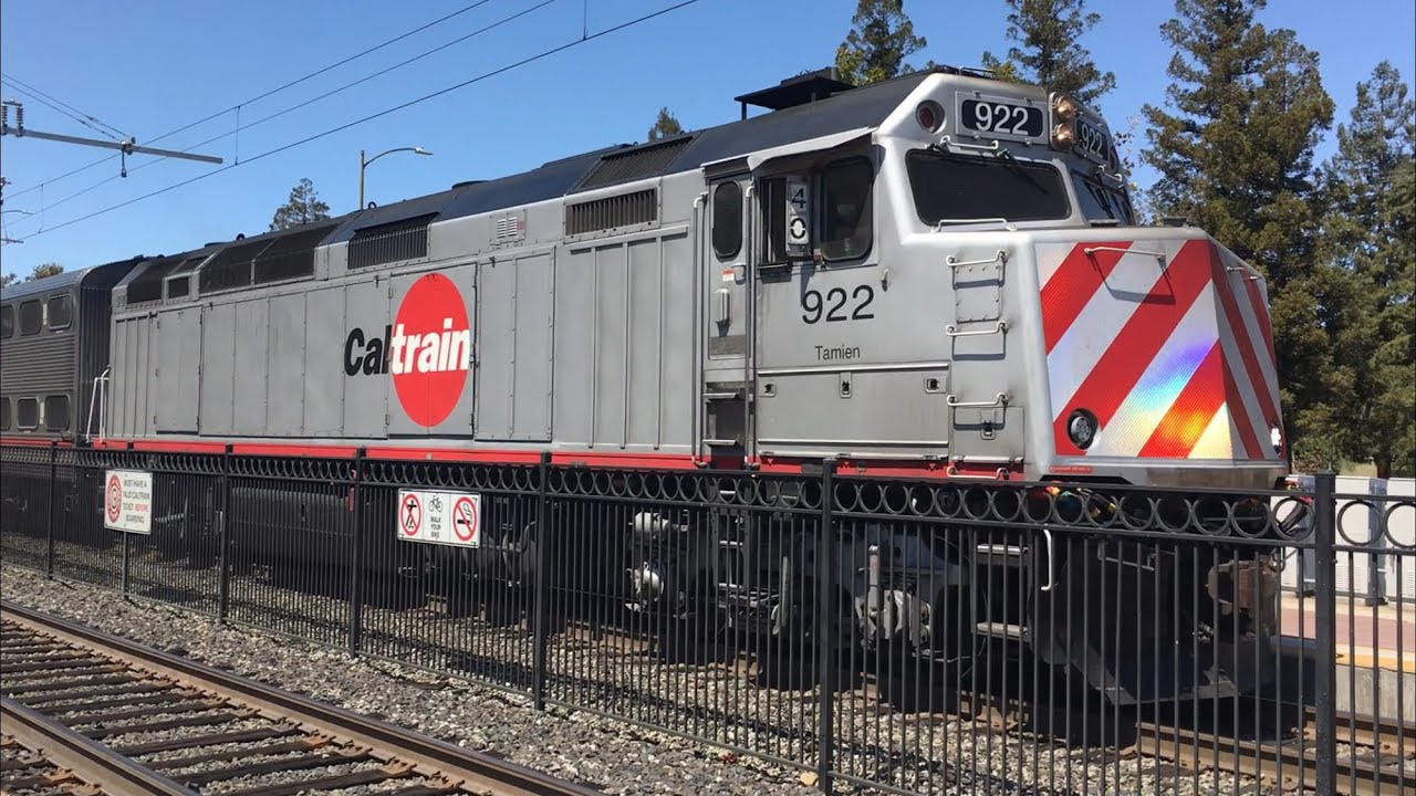 Caltrain Arriving At San Antonio Station, Mountain View, California ...