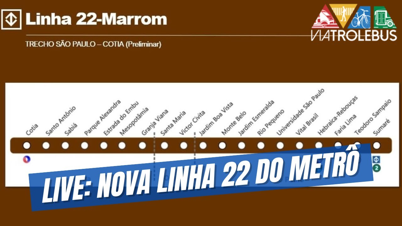 [AO VIVO] SURGE NOVO MAPA E TRAÇADO DA LINHA 22 DO METRÔ - YouTube