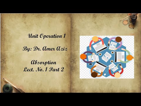 Unit Operation 1.. Absorption Lect. No. 1 Part 2 By: Dr. Amer Aziz ...