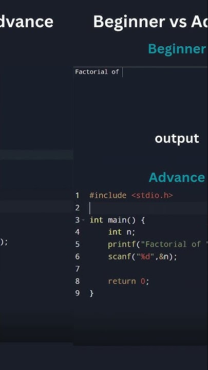 Beginner vs Pro: Factorial in C | For Loop and Recursion #recursion #coding #cprogramming - YouTube
