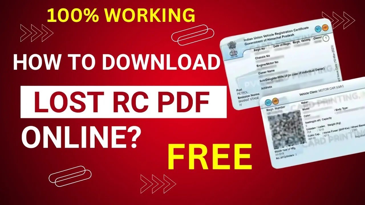 Lost Vehicle RC PDF Download Kaise Kare | How To Download RC PDF 2024 ...