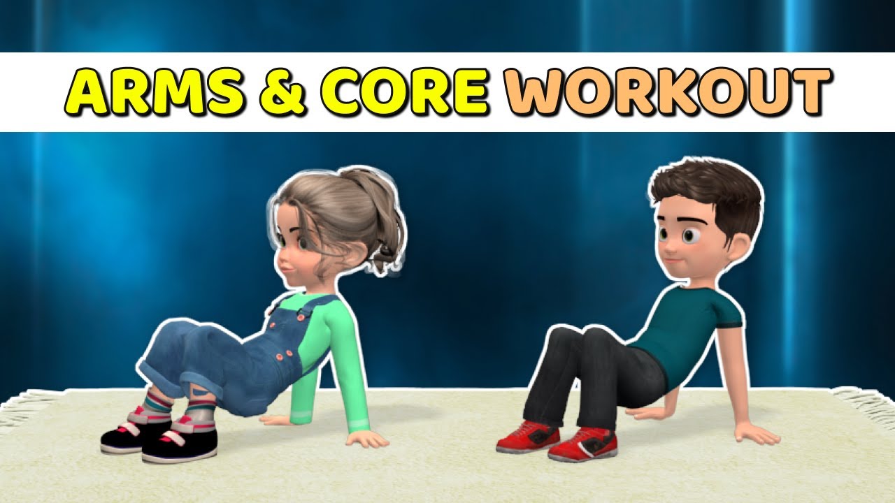 STRONG ARMS & CORE WORKOUT FOR KIDS - YouTube