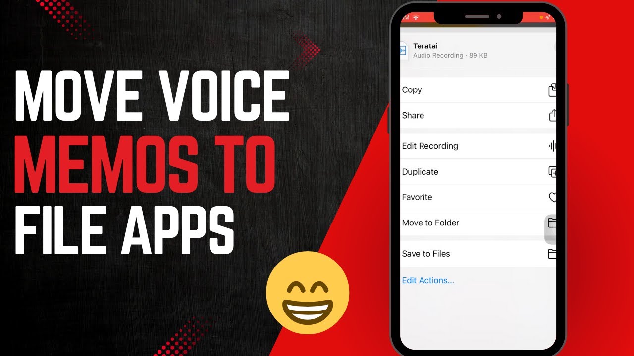 How To Transfer Voice Memos To Files App On iPhone - YouTube