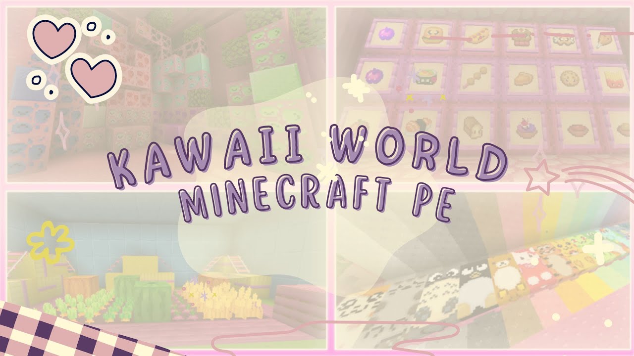 💗Kawaii World💗 Texture Pack Minecraft PE || kawaii banget 😍 - YouTube