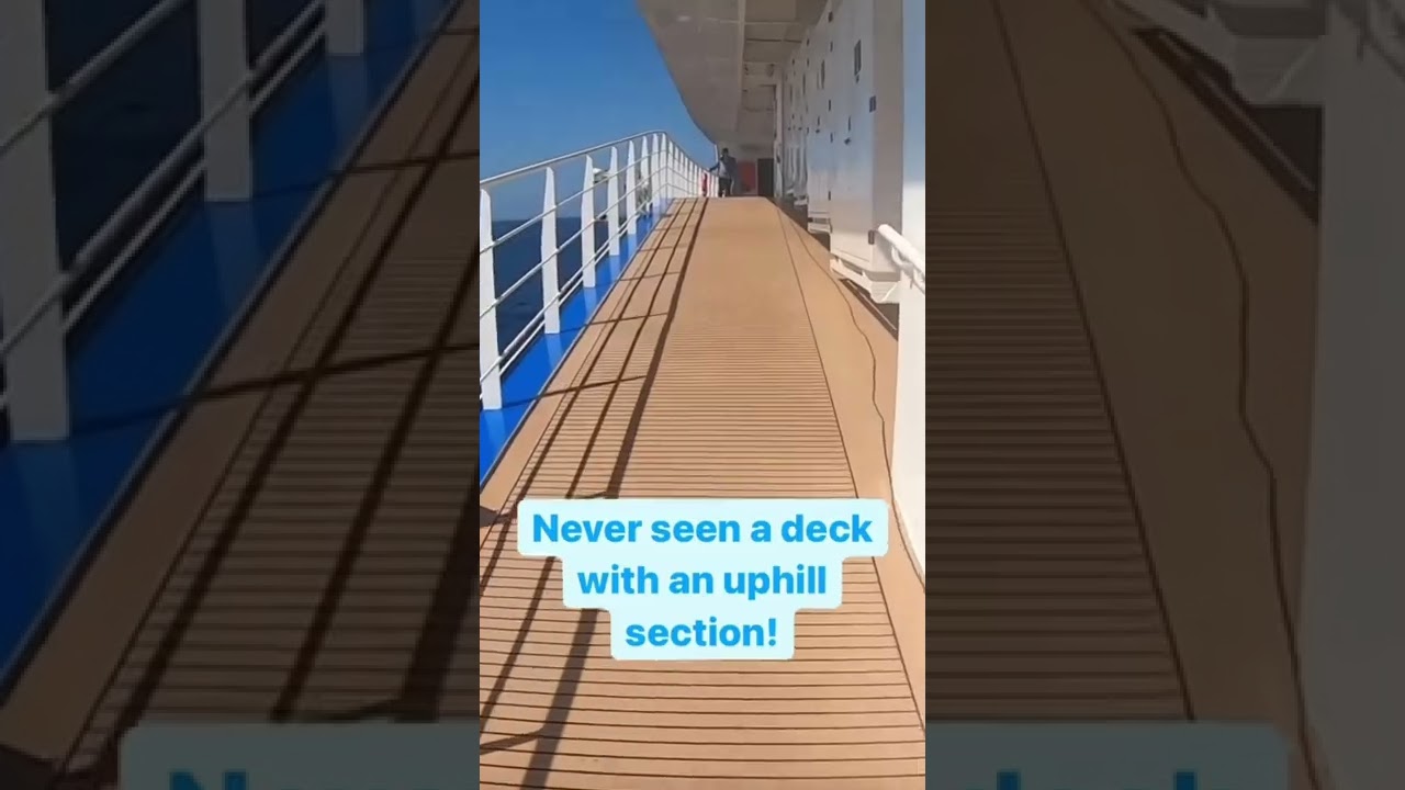 Cruise Ship: This Promenade Deck Has An UPHILL Section!!! - YouTube