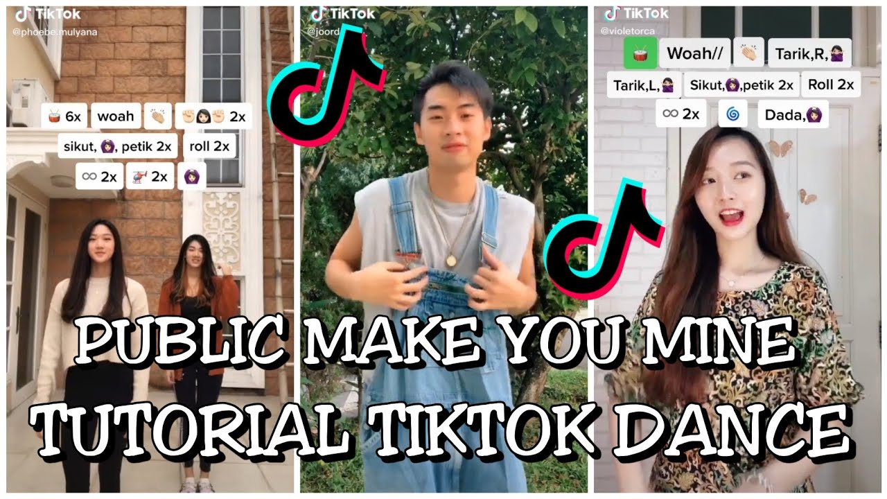EASY TUTORIAL TIKTOK DANCE COMPILATION | PUBLIC MAKE YOU MINE REMIX ...