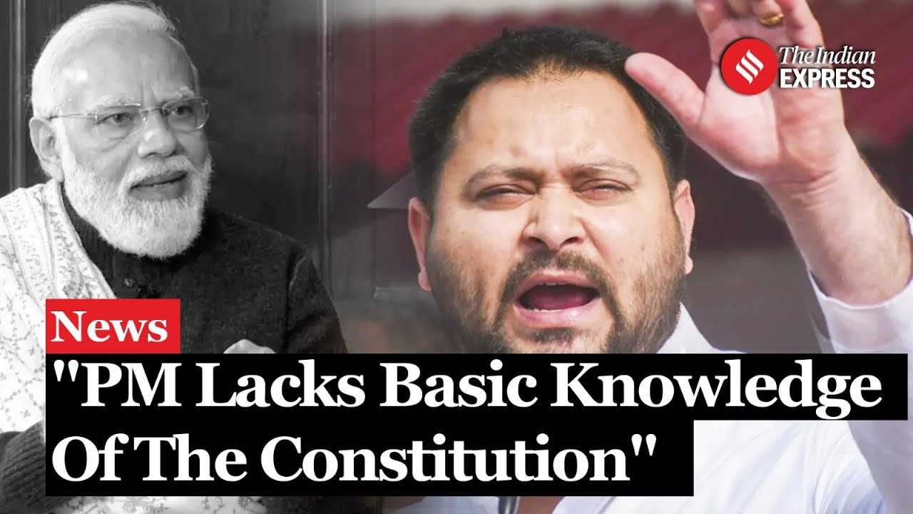 Tejaswi Swipes At Modi: PM Modi Lacks Basic Knowledge of Constitution - YouTube