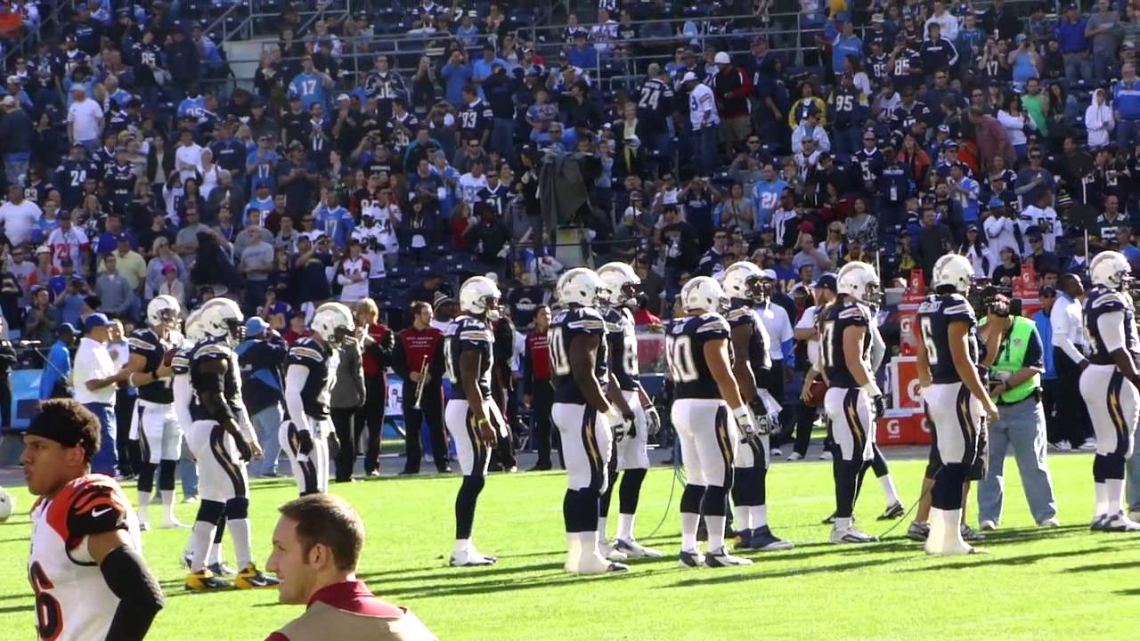 San Diego Chargers Introduction & Starting Lineup - YouTube