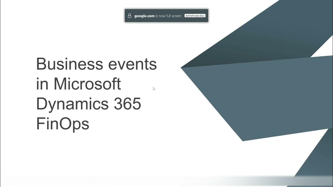1. Business Events in Microsoft D365 FinOps & Power Automate Tutorial - YouTube