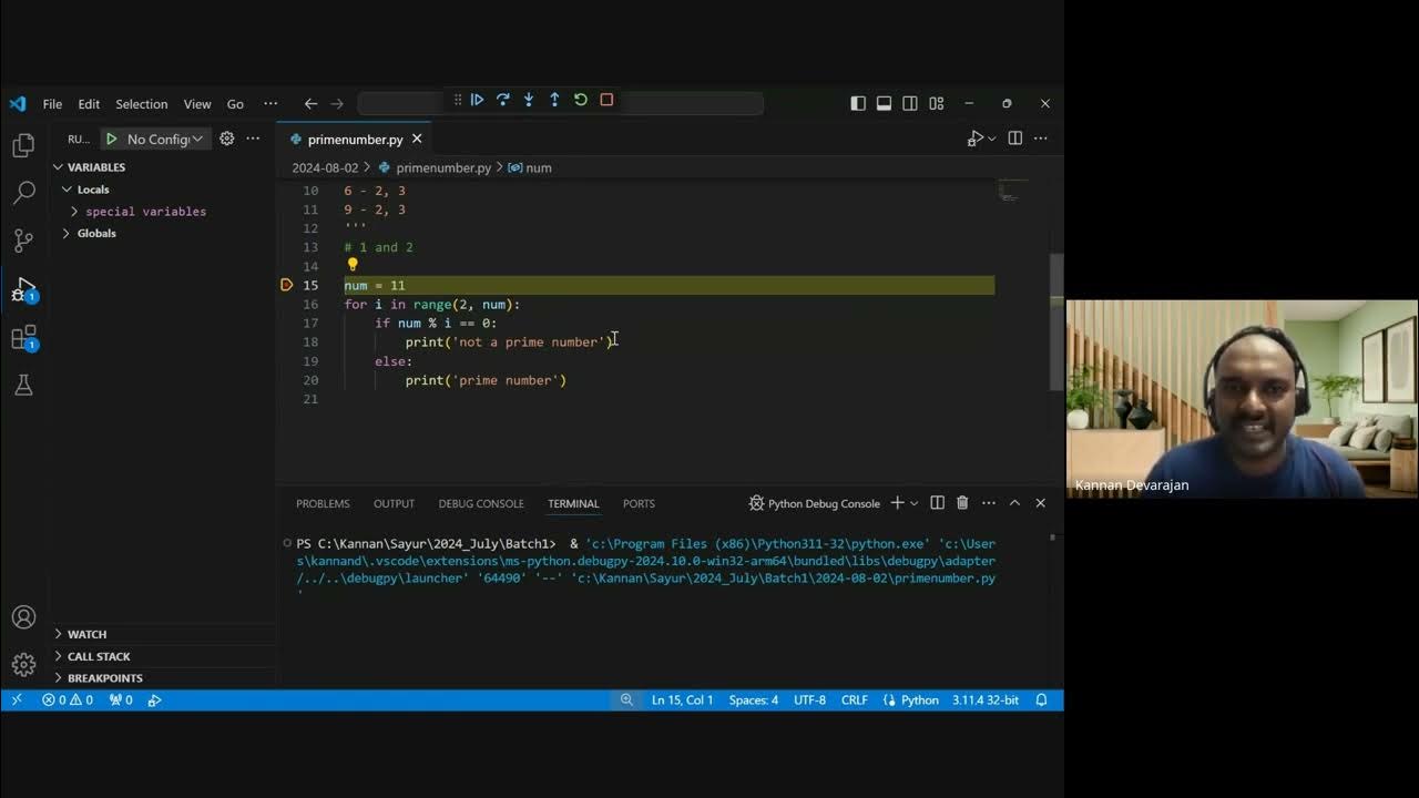 Python Prime Number Program In Tamil Youtube