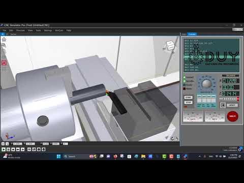 Inventor CAM CNC Simulator Lathe Chạy mô phỏng chương trình tiện mặt ...