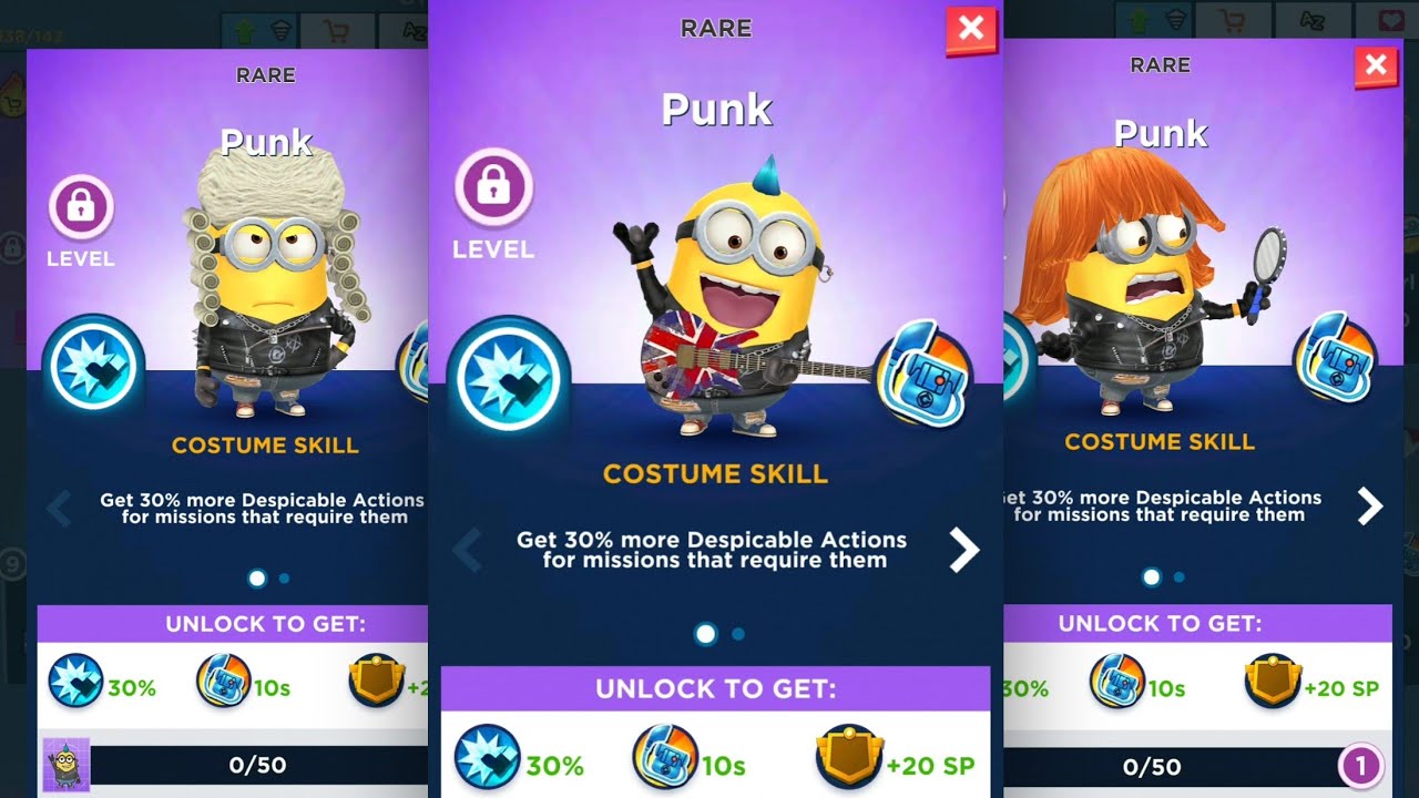 Minion Rush Punk Costume Funny Animation gameplay walkthrough android ...