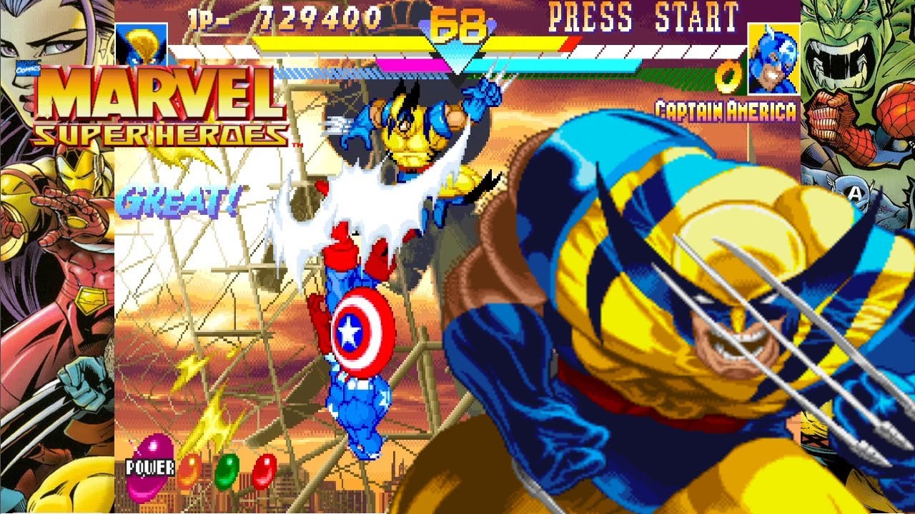 Wolverine Playthrough - Marvel Super Heroes [ARCADE][HD] - YouTube