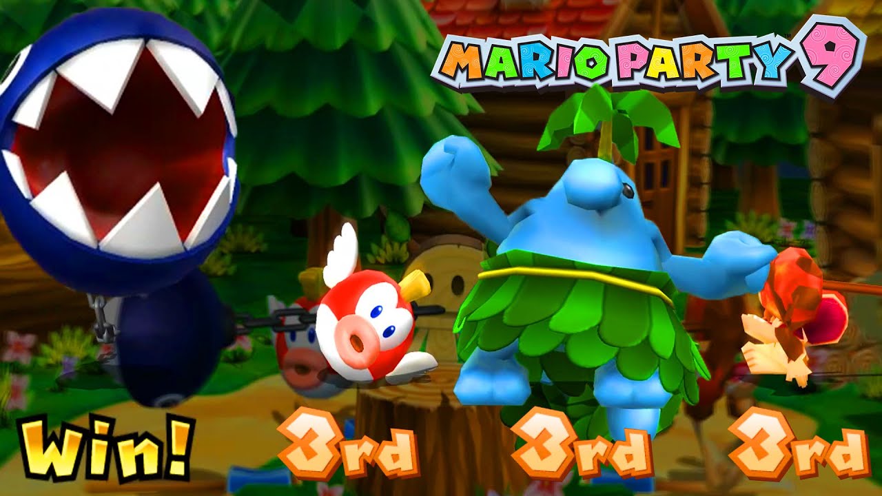 Mario Party 9 Step It Up - Chain Chomp vs Cheep Cheep vs Diddy Kong # ...