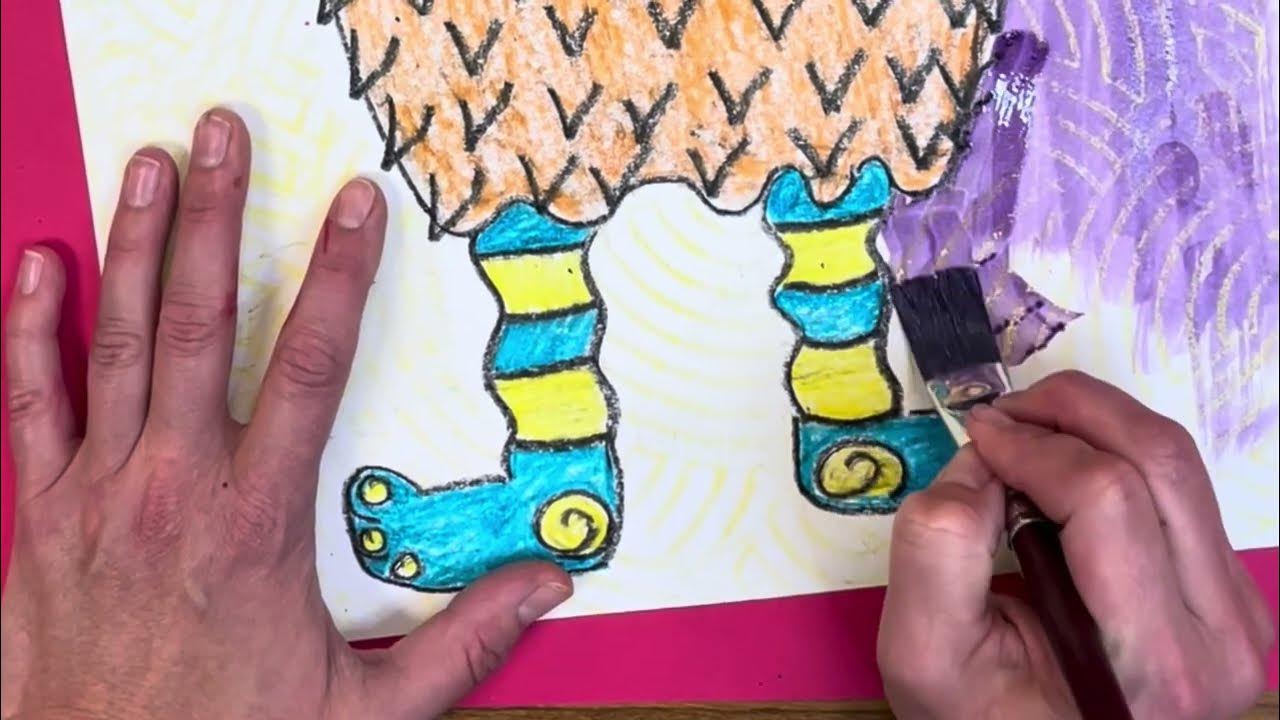 Line Monster Art Lesson - YouTube