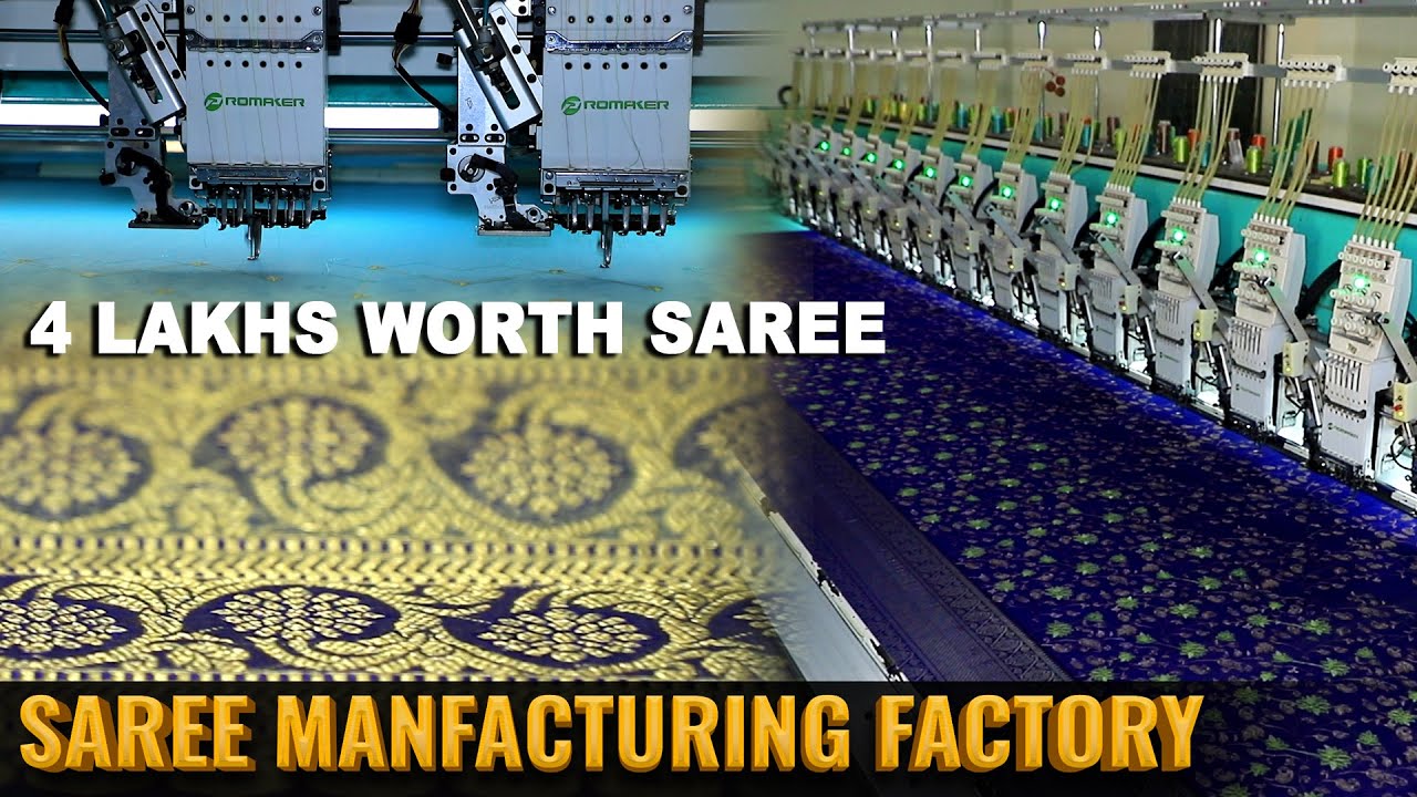 ఆంధ్ర లో అతి పెద్ద చీరల ఫ్యాక్టరీ | SAREE MANUFACTURING FACTORY in ...