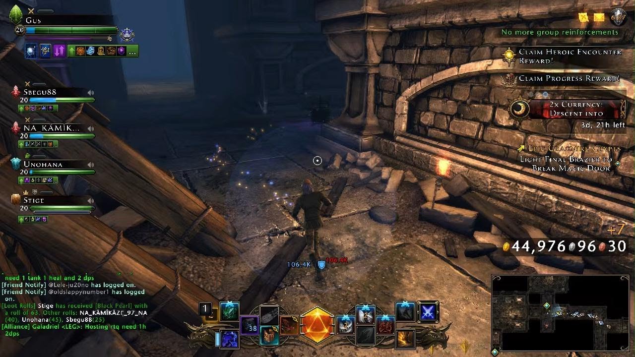 Neverwinter Augment Gameplay Reaper (Cragmire Crypts) - YouTube