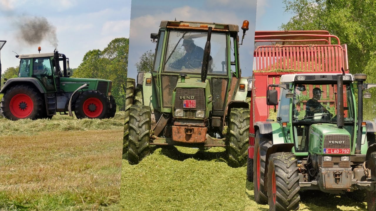 grass silage with a fendt 816 and a 514 and fendt farmer 309 lsa [4k ...