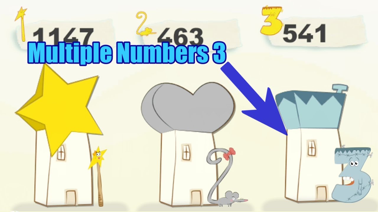 Kids Numbers 3 Full multiplication Activity Preschool - YouTube