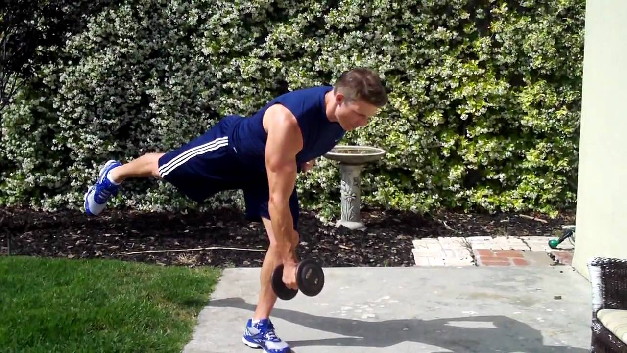 Ron Mathews' One-Arm, One-Leg Hinge to Row for VitalJuice.com - YouTube