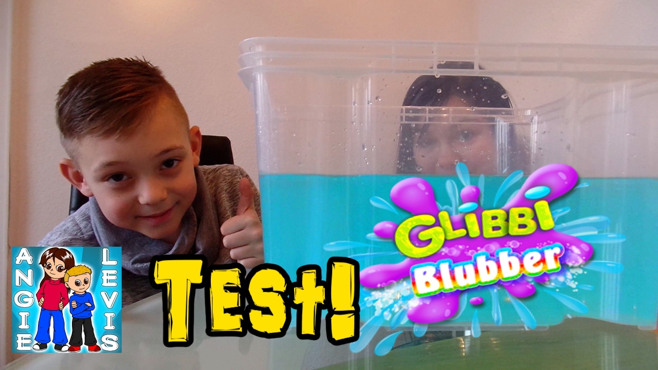 GLIBBI BLUBBER, Experiment Test im Wasser 😮Bad Bombe Badespaß ! Angies ...