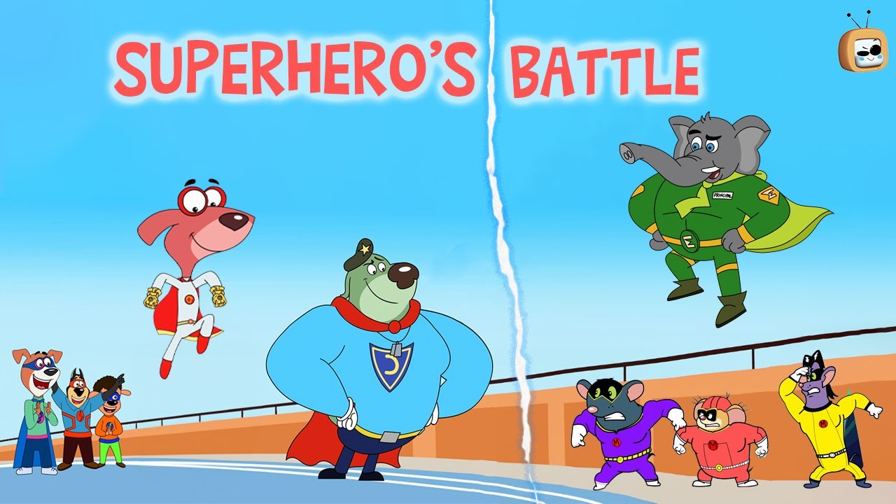 Superhero Battle of Doggy and Team | Funny Cartoon Video | Rat-a-tat ...
