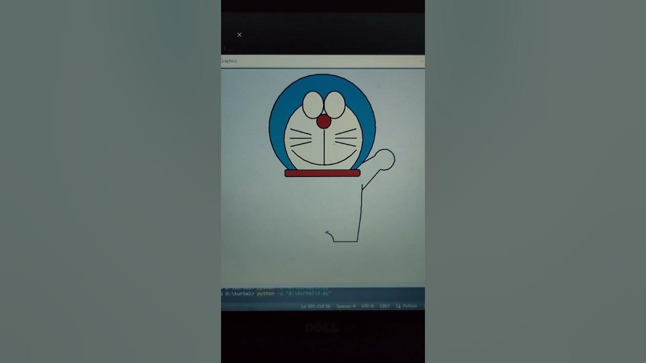 Python Turtle Doremon Codewithoutload Python Coding Youtube